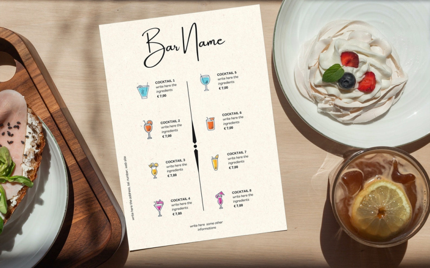 24 Cocktail Menu Ideas + Menu Template and Advice - Unix Commerce